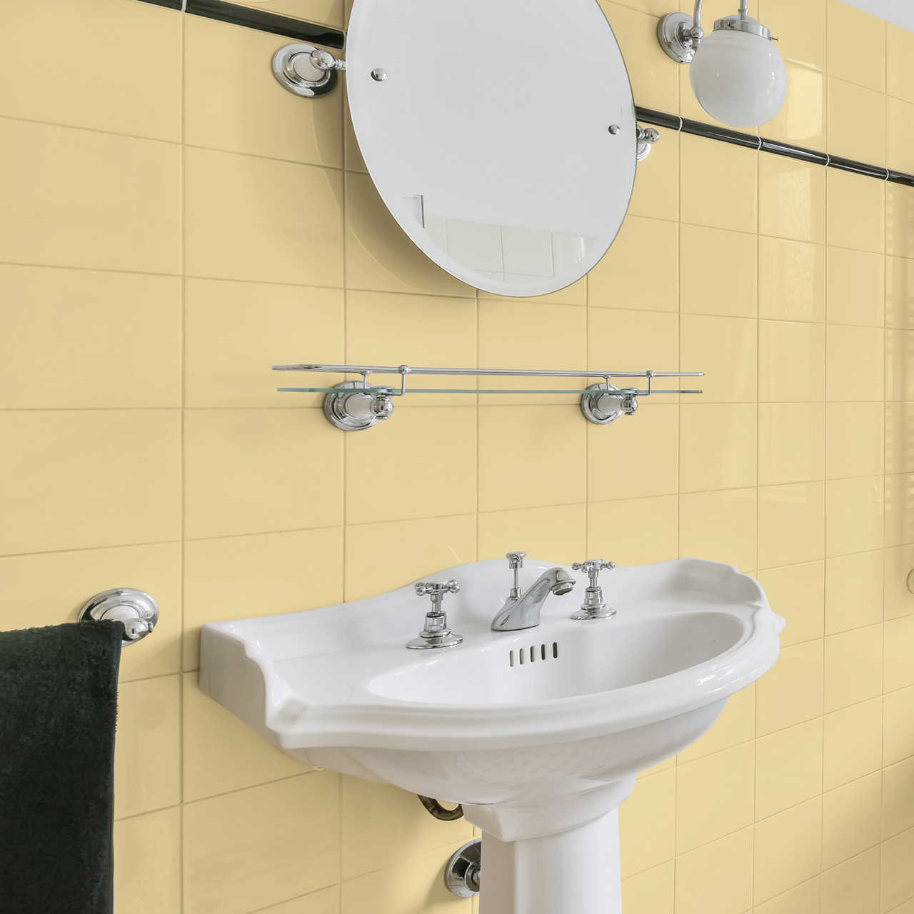 Sandstorm Bathroom Tile Paint - Gloss Yellow Finish
