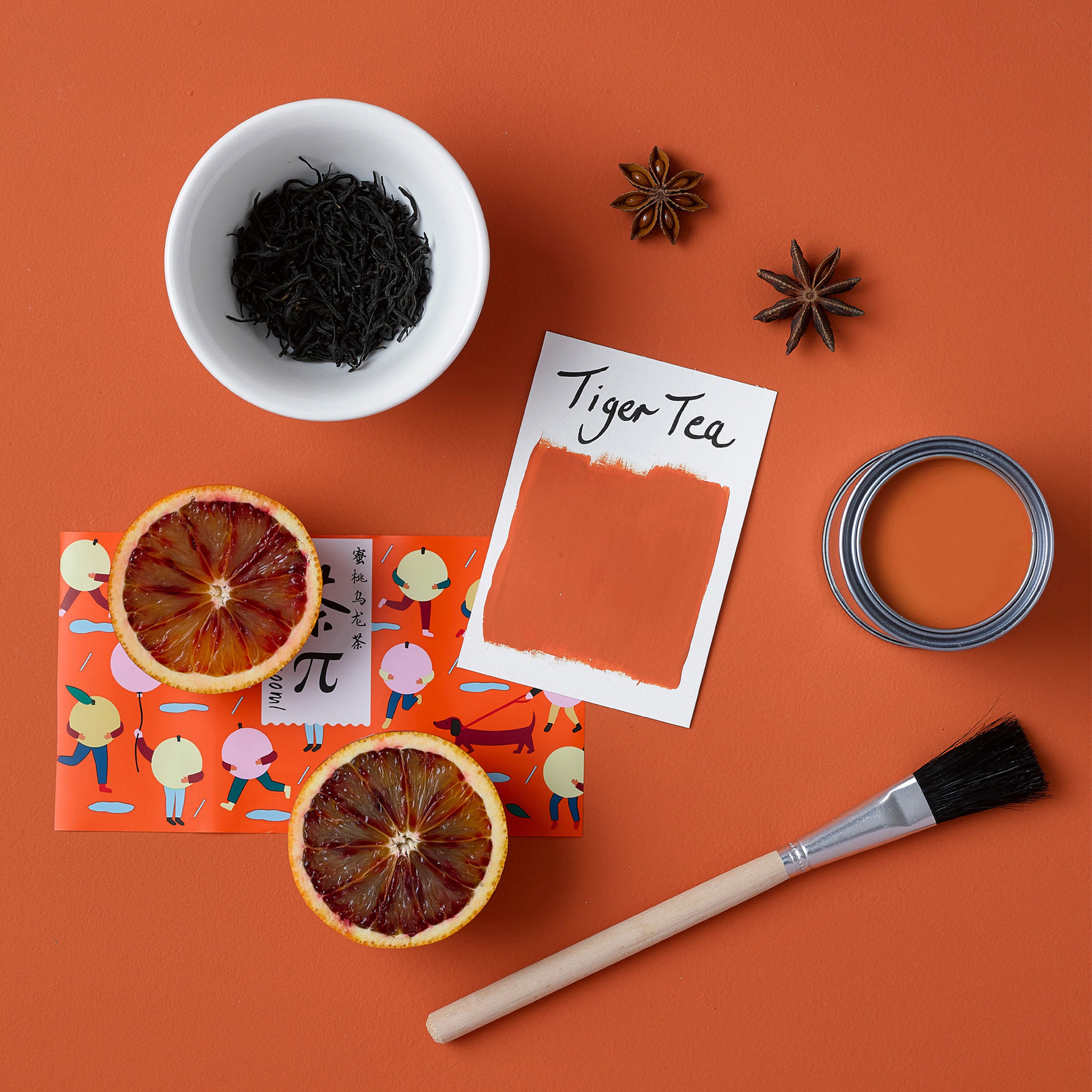Tiger Tea Kitchen Tile Paint - Matt Orange Finish