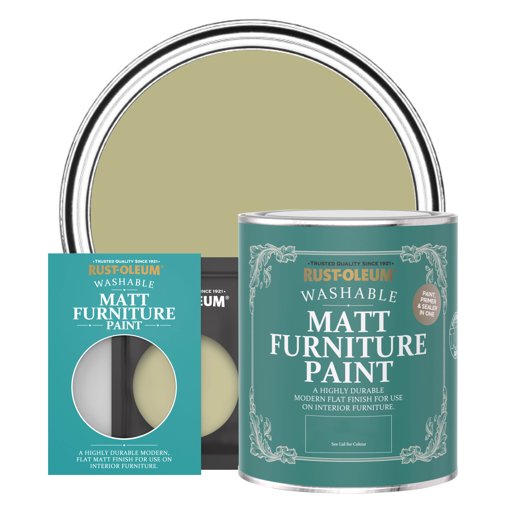 All Green Furniture & Trim Paint - Matt Green Finish