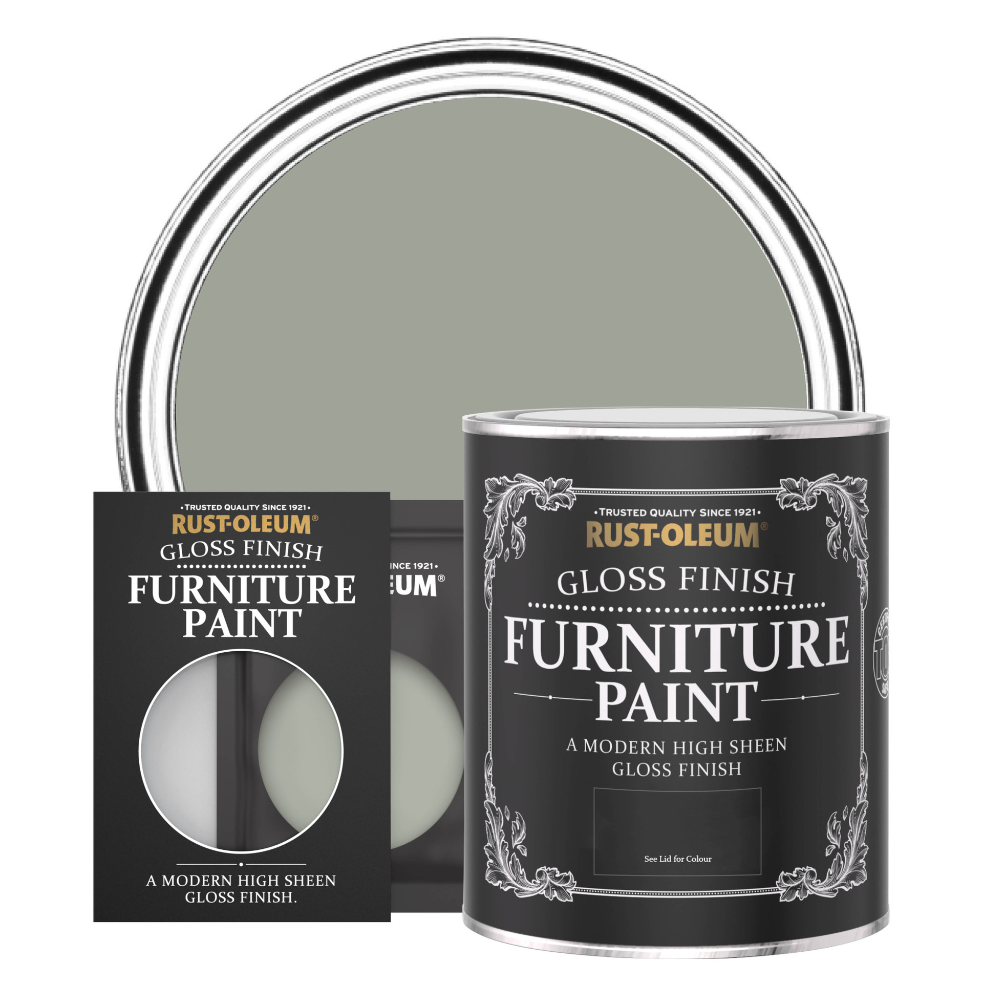 Tea Leaf Furniture & Trim Paint - Satin Green Finish