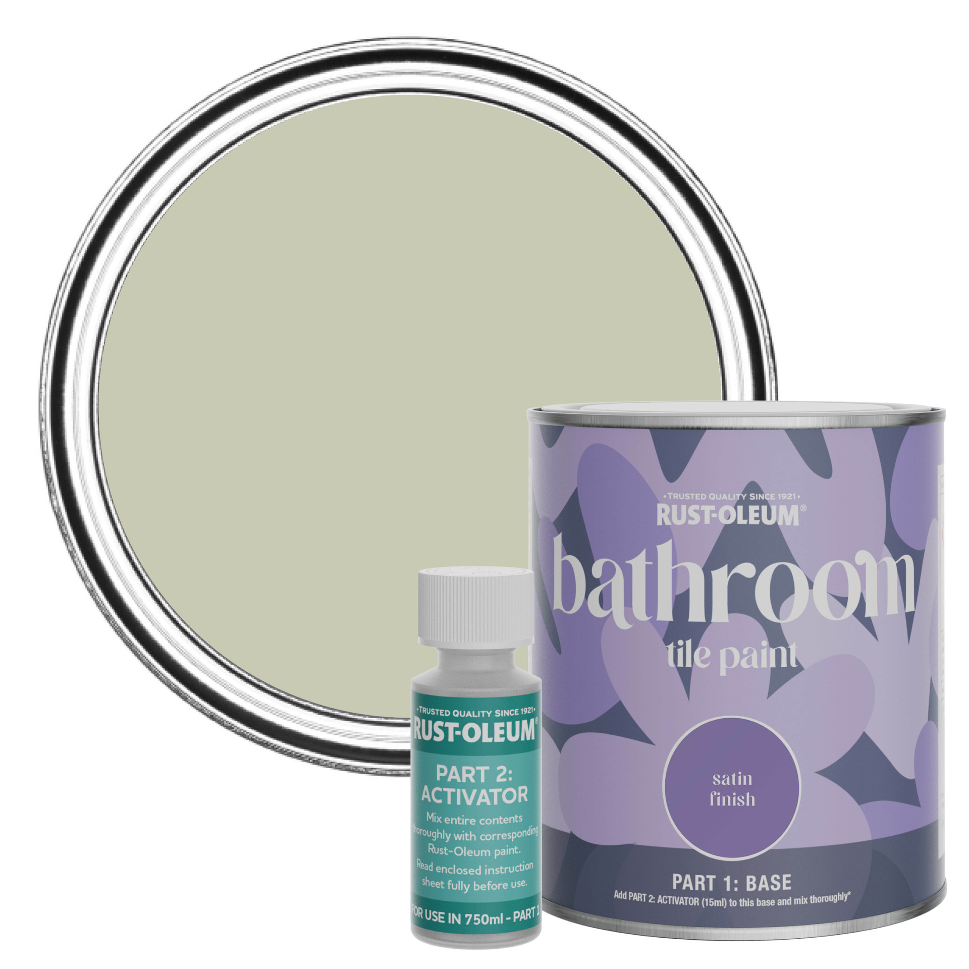 Bathroom Tile Paint, Satin Finish - Little Light 750ml - Rust-oleum UK