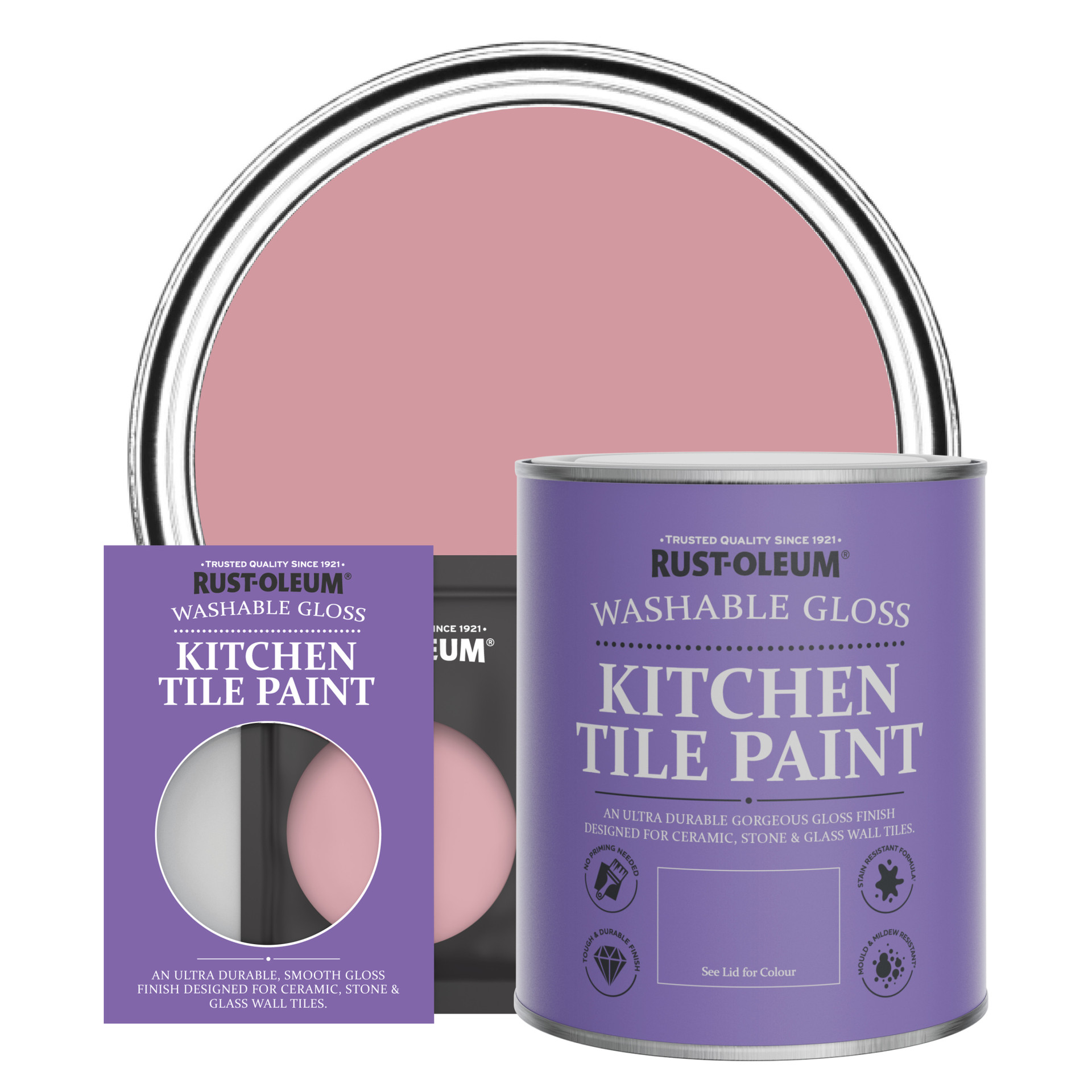 Dusky Pink Kitchen Cupboard Paint Gloss Pink Finish