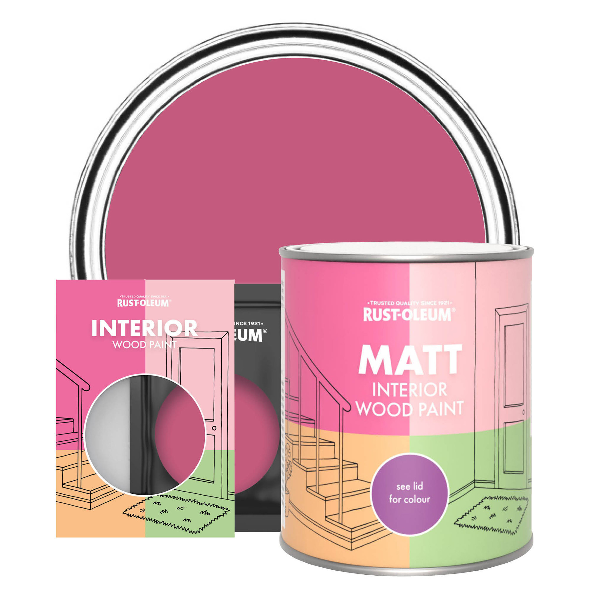 Raspberry Ripple Kitchen Cupboard Paint - Matt Pink Finish