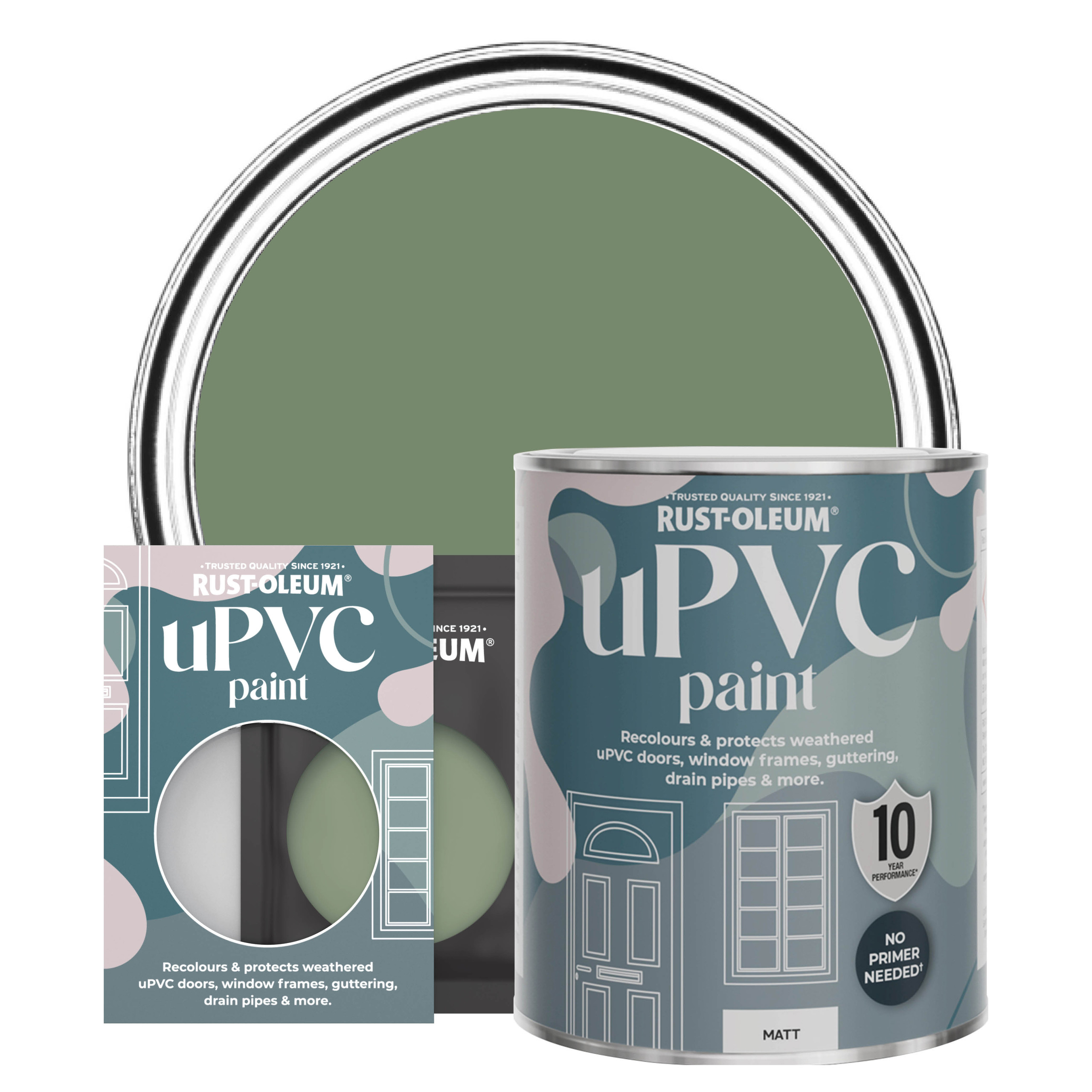 Chalk Green uPVC Paint Matt Green Finish | Rust-Oleum