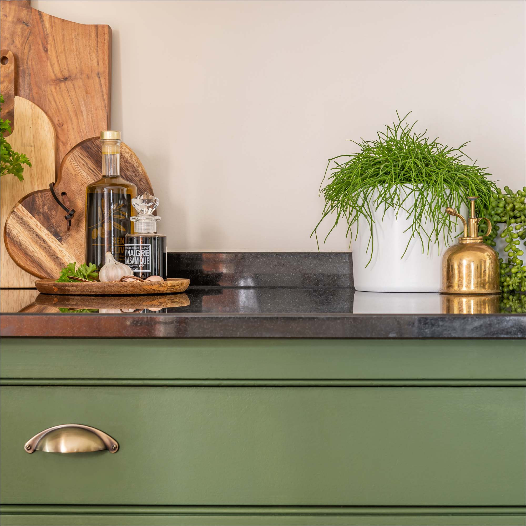 All Green Kitchen Cupboard Paint - Matt Green Finish