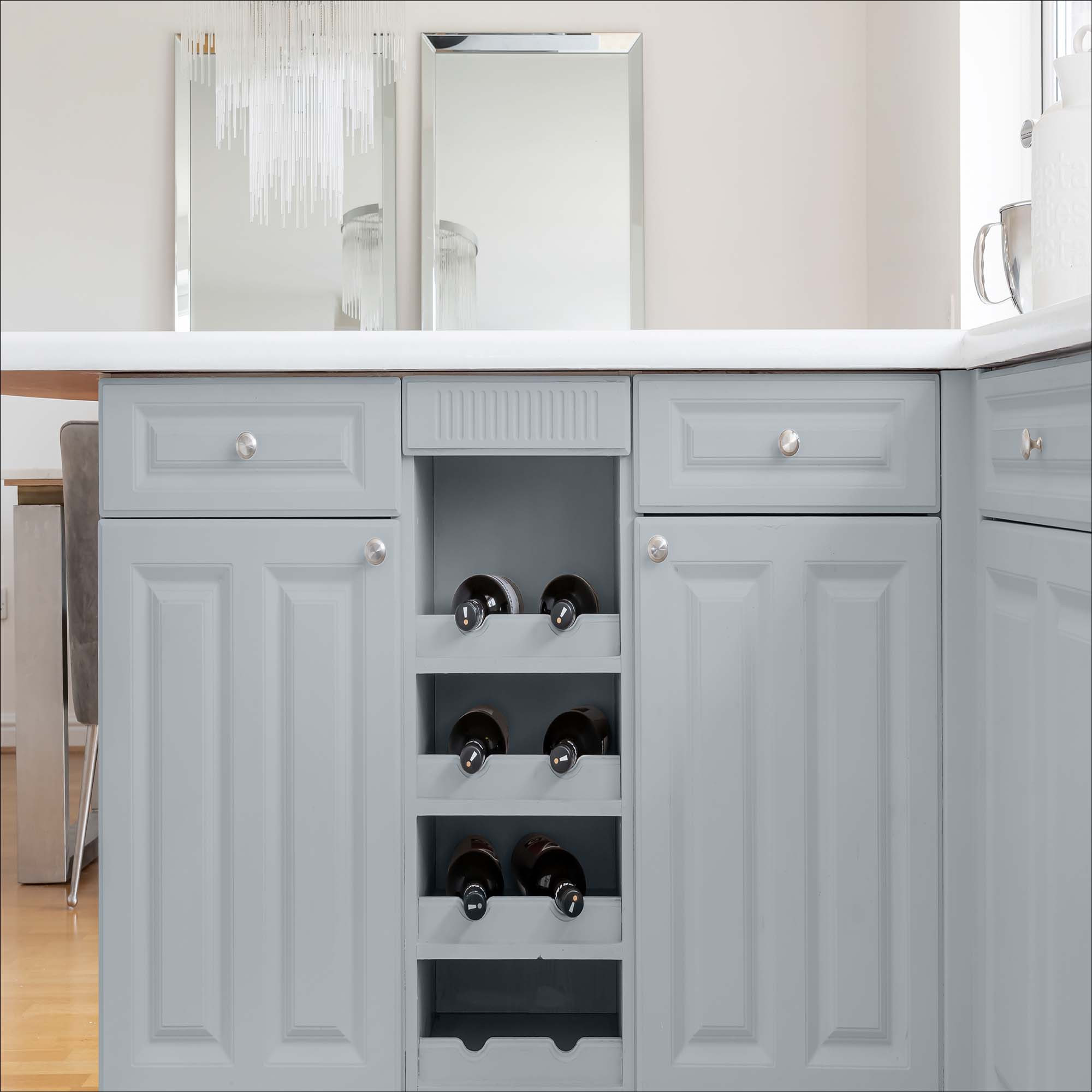 Powder Blue Kitchen Cupboard Paint - Matt Blue Finish