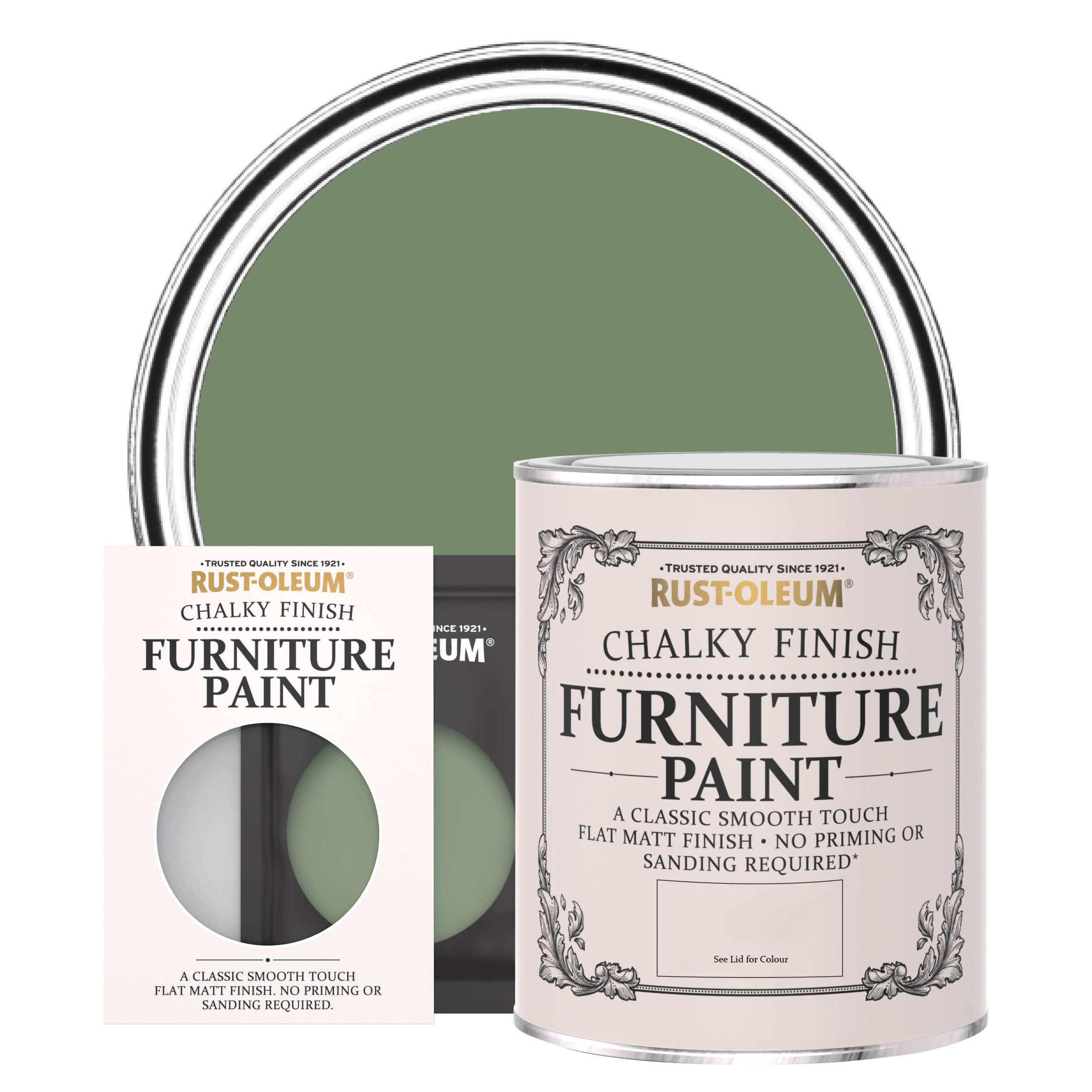 All Green Furniture & Trim Paint - Matt Green Finish