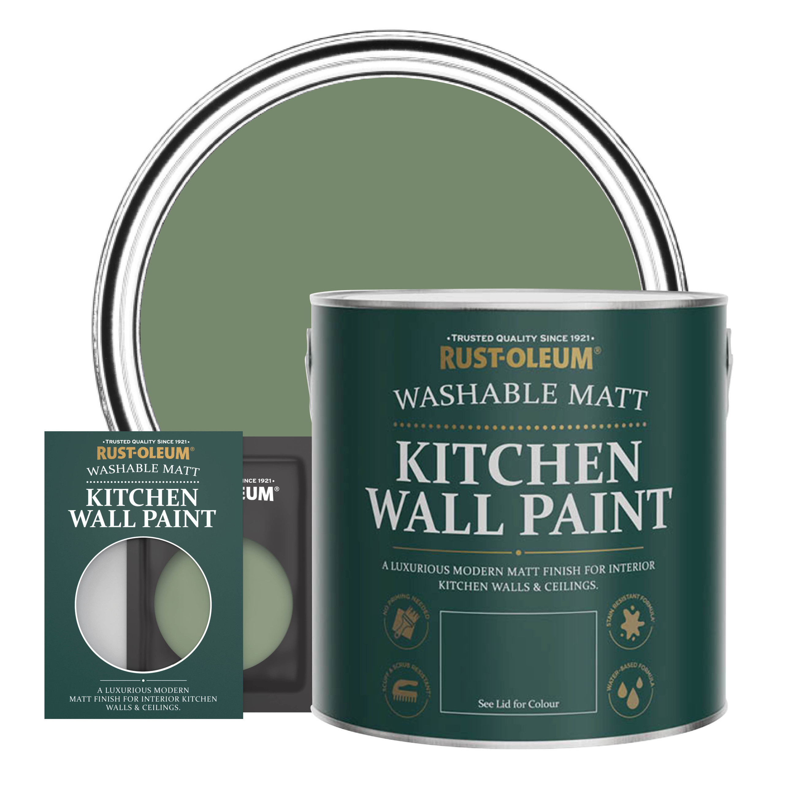 All Green Wall & Ceiling Paint - Matt Green Finish | Rust-Oleum