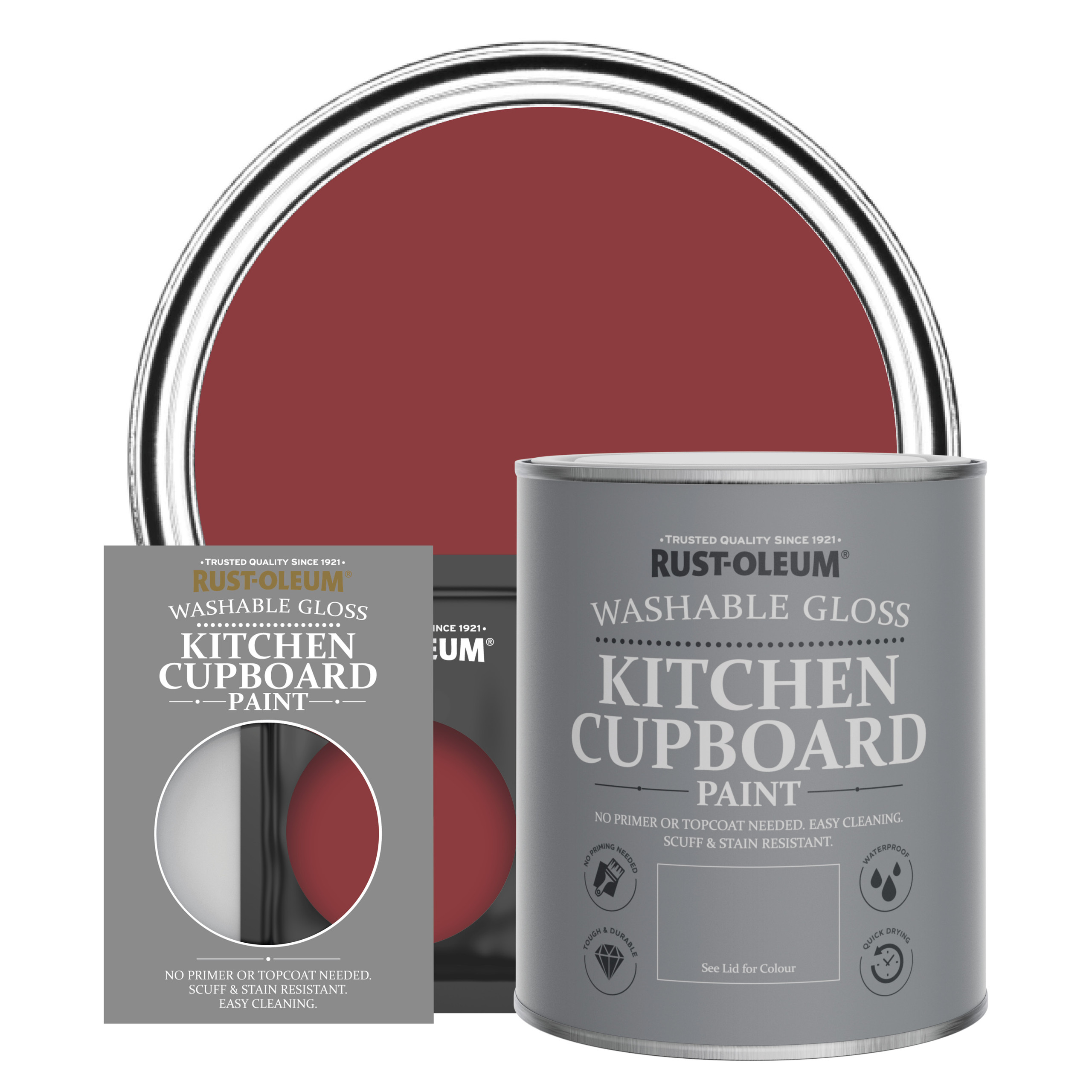 Empire Red Kitchen Wall & Ceiling Paint - Matt Red