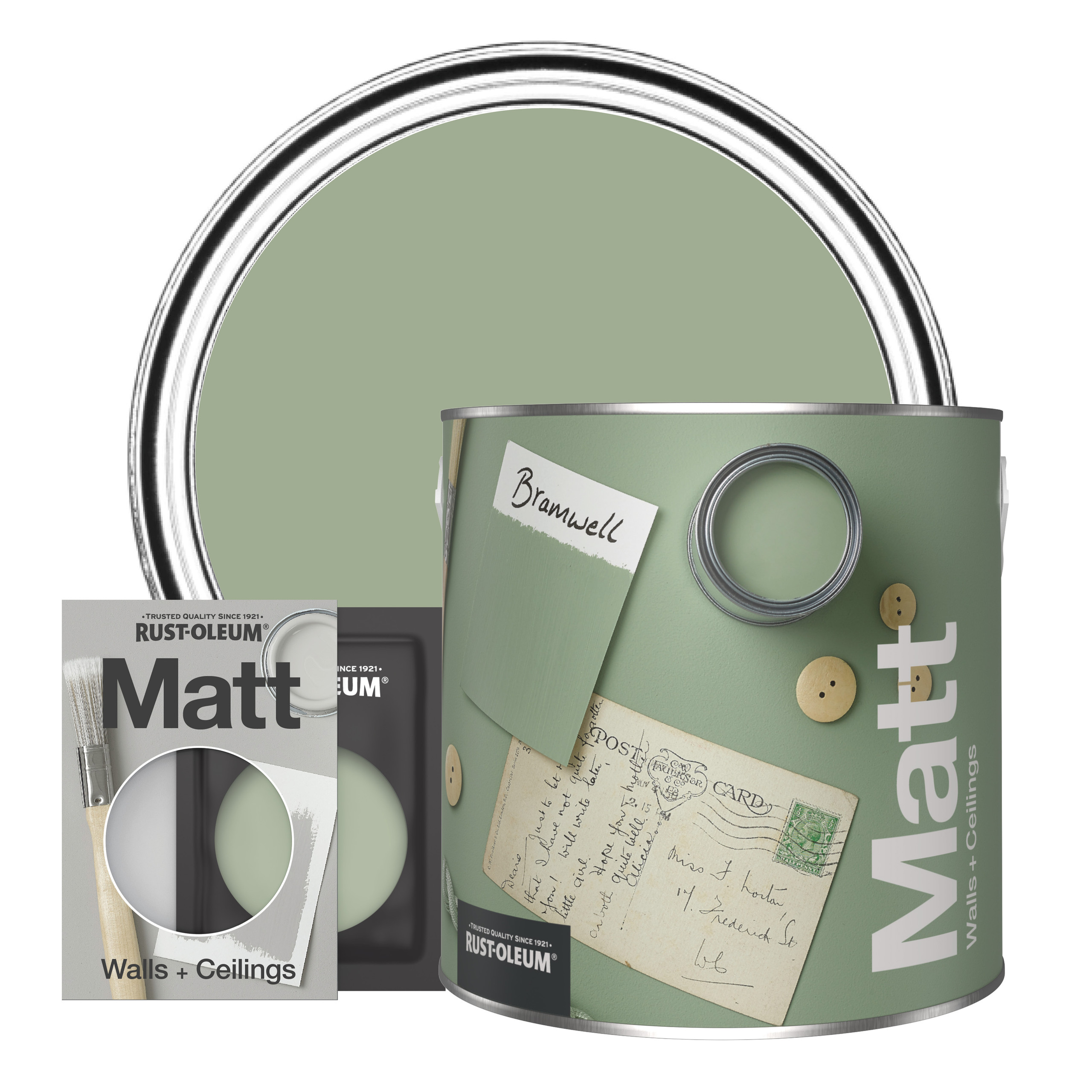 Bramwell Wall & Ceiling Paint - Matt Green Finish | Rust-Oleum