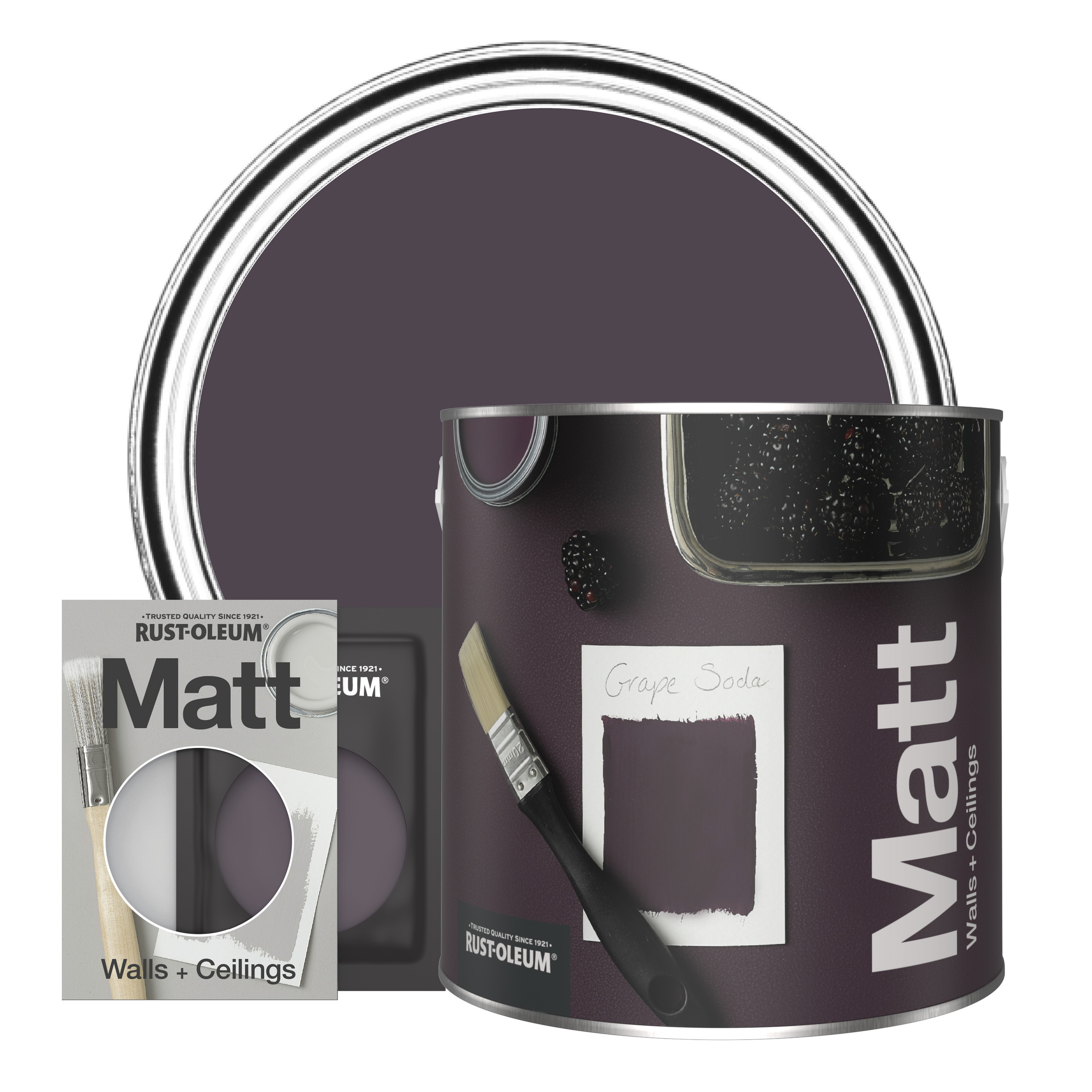 Grape Soda Wall & Ceiling Paint - Matt Purple Finish | Rust-Oleum