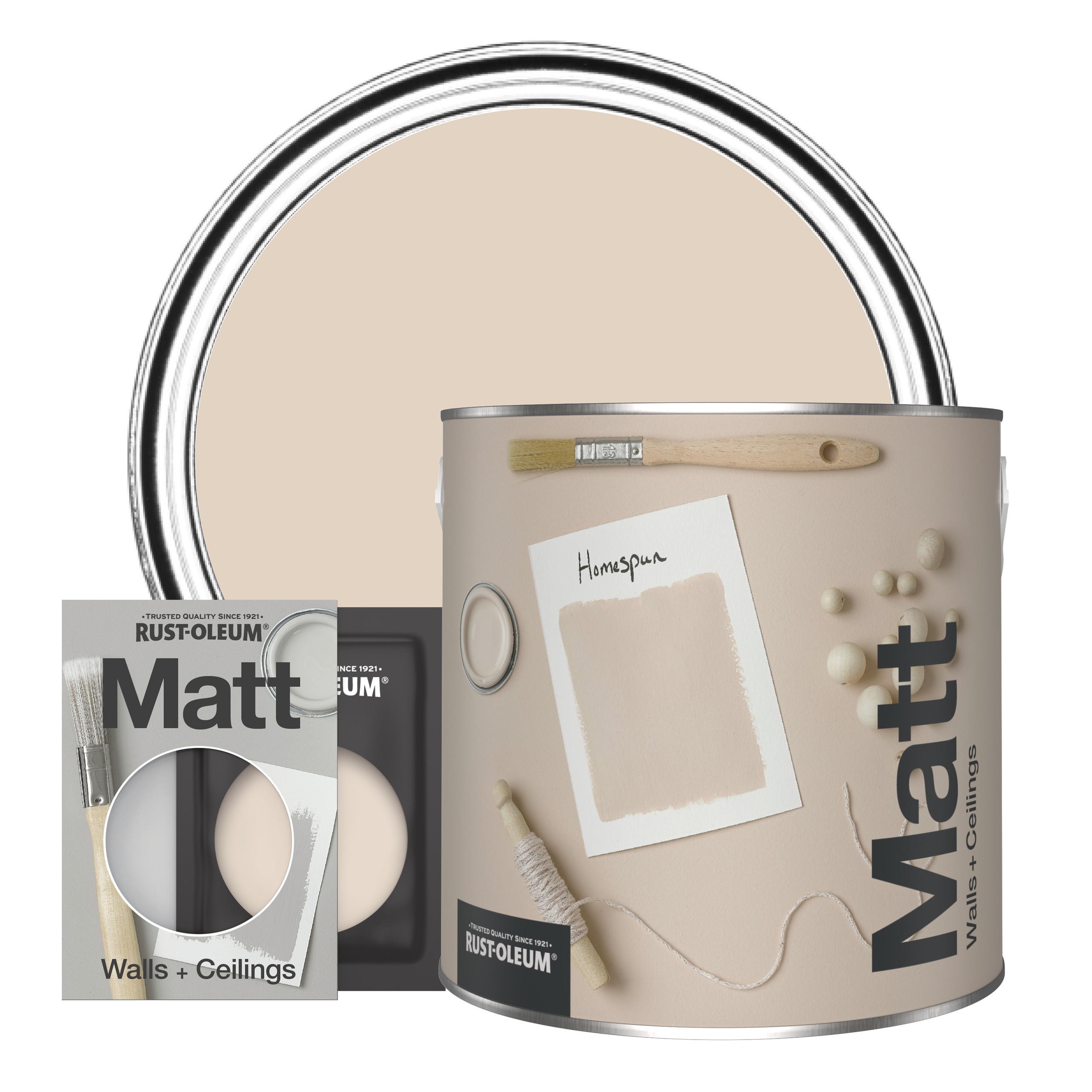 Homespun Wall & Ceiling Paint - Matt Pink Finish | Rust-Oleum