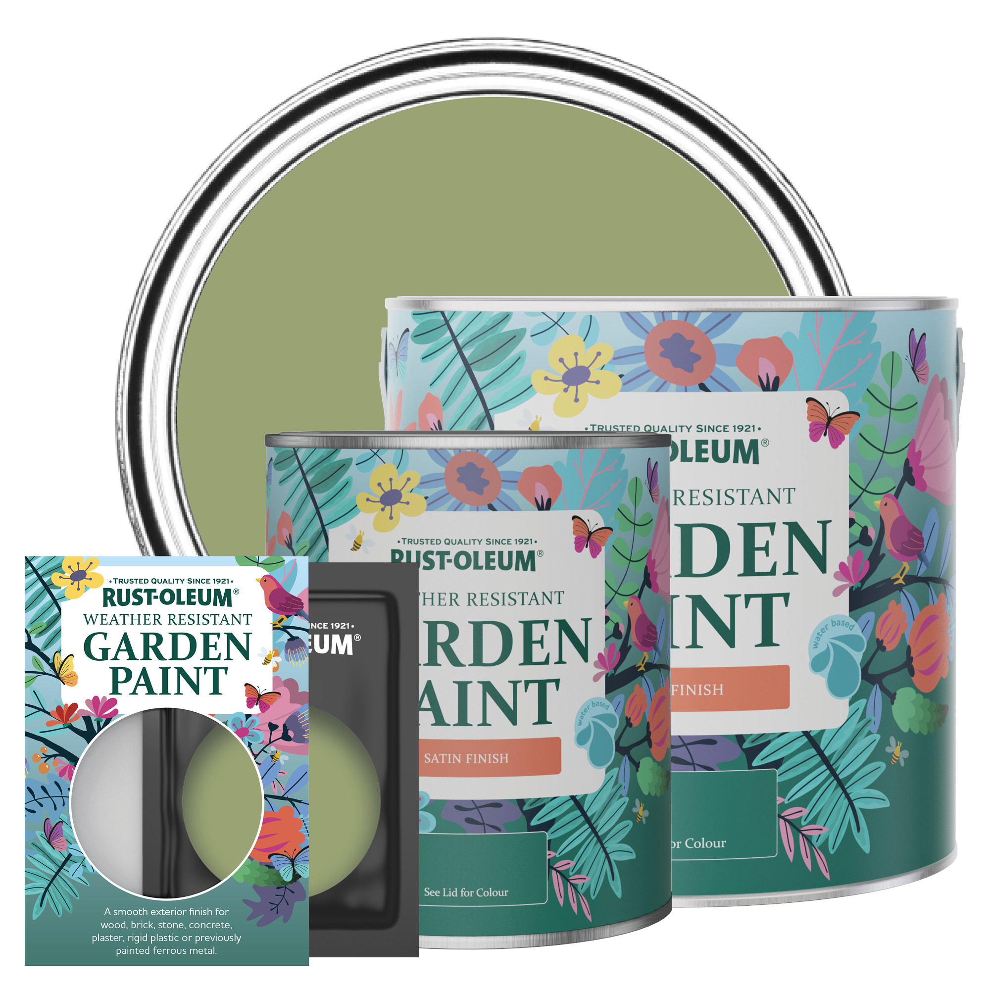 Familiar Ground uPVC Satin Paint - Satin Green Finish | Rust-Oleum