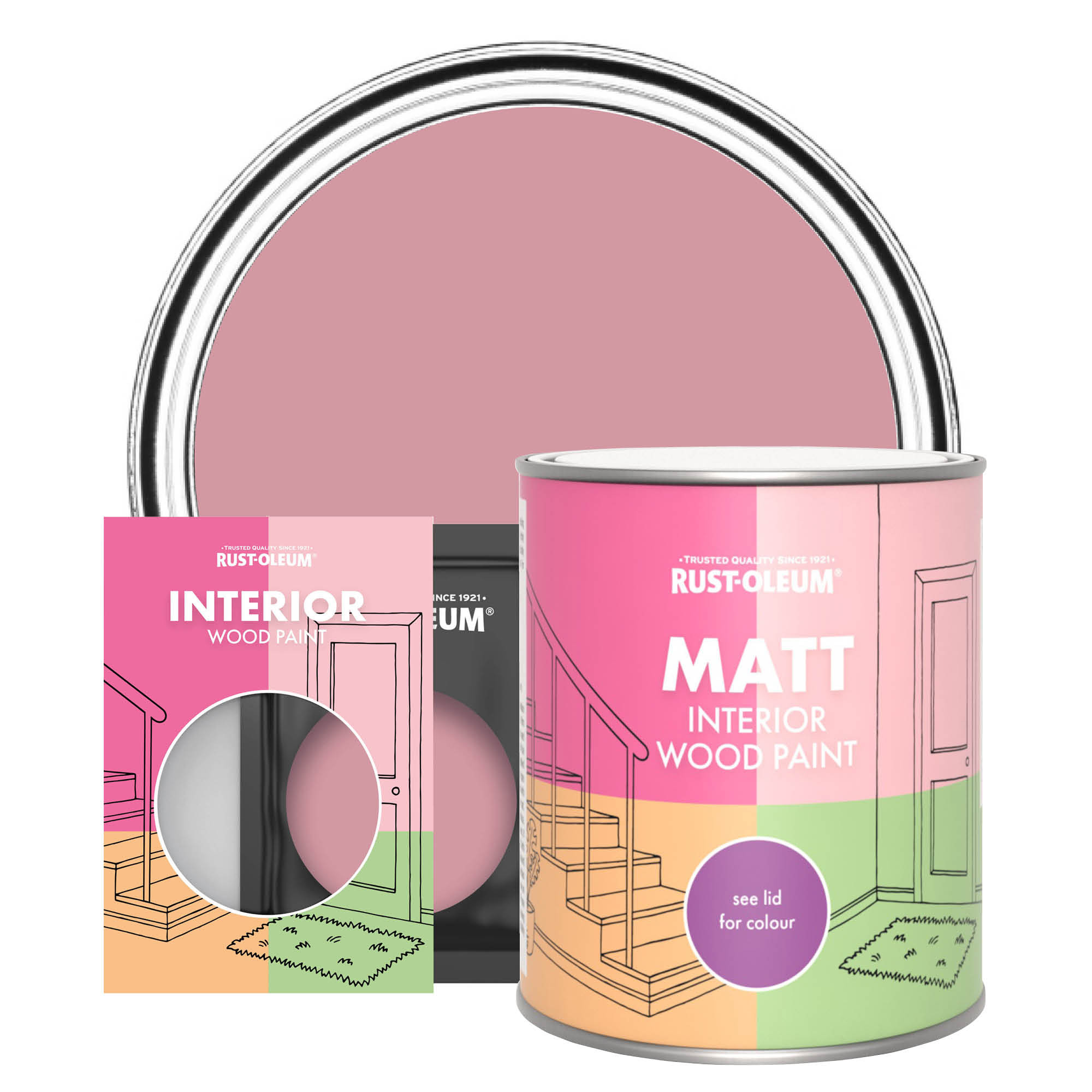 Interior Wood Paint, Matt Finish - Pink Champagne - Rust-oleum UK