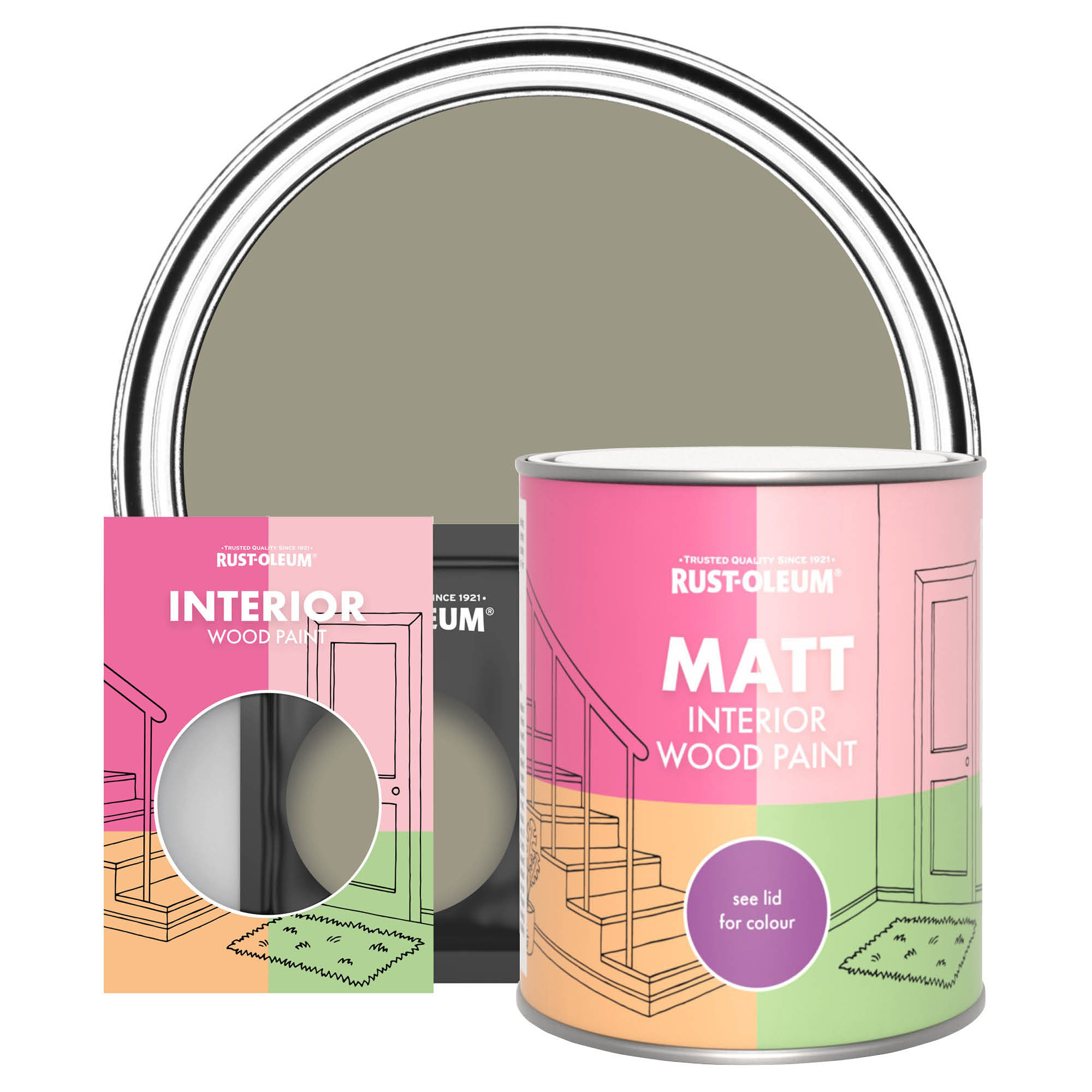Interior Wood Paint, Matt Finish - Familiar Ground - Rust-oleum