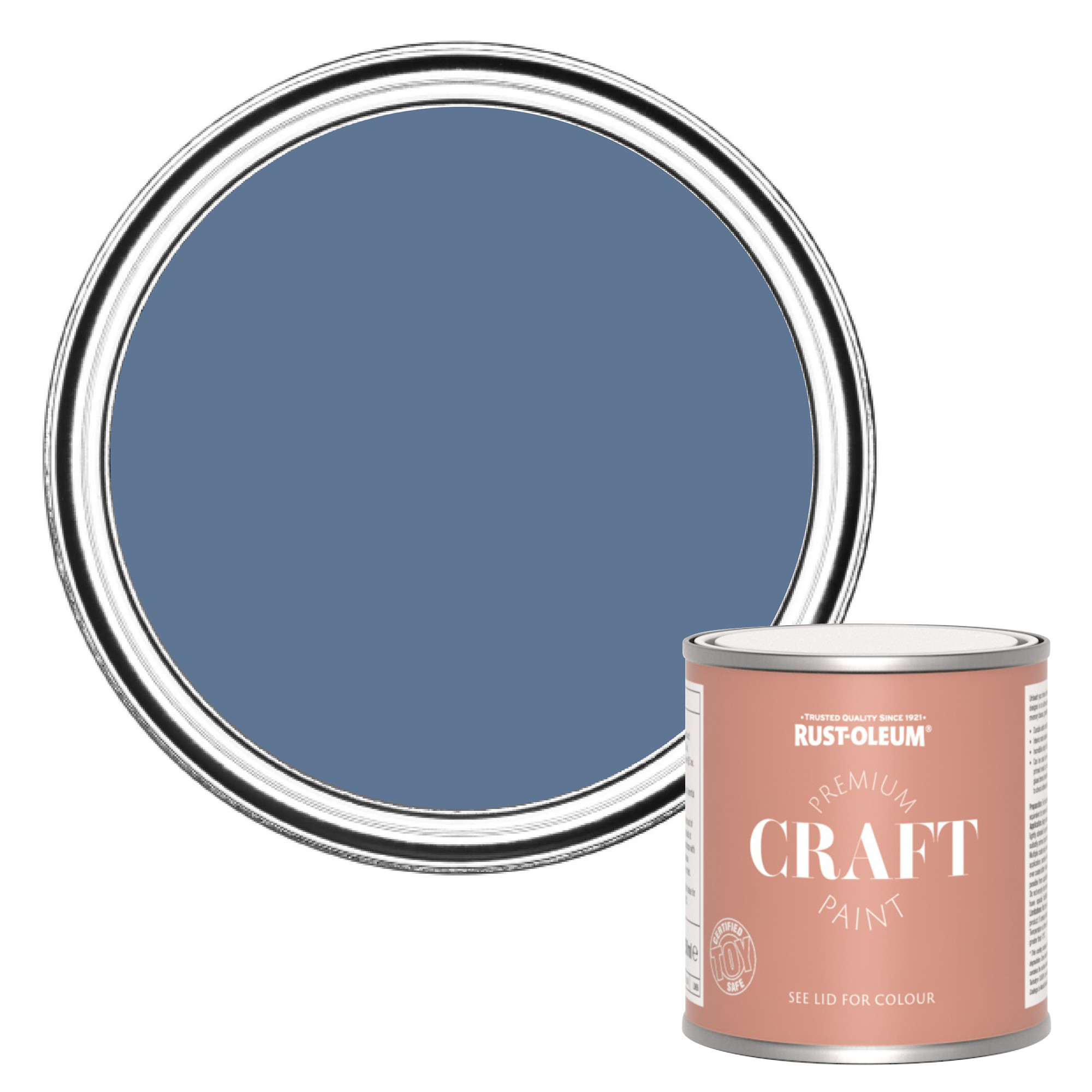 Premium Craft Paint - Ink Blue 250ml - Rust-oleum UK