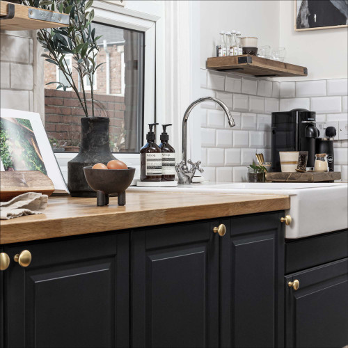 Black Sand Kitchen Cupboard Paint - Matt Black Finish