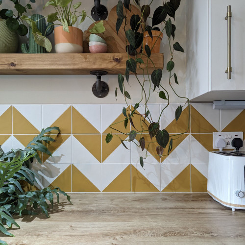 Steamed Milk Kitchen Tile Paint - Matt White Finish