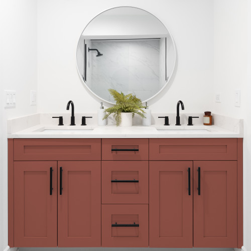 Fire Brick Bathroom Wood & Cabinet Paint Satin Red Finish