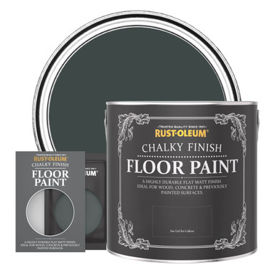 Floor Wood & Concrete Paint, Chalky Finish - BLACK SAND - Rust-oleum UK