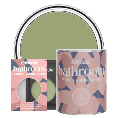 Familiar Ground Bathroom Wood & Cabinet Paint - Matt Green