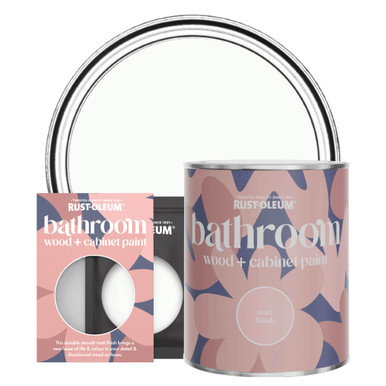 Moonstone Bathroom Wood & Cabinet Paint - Matt White