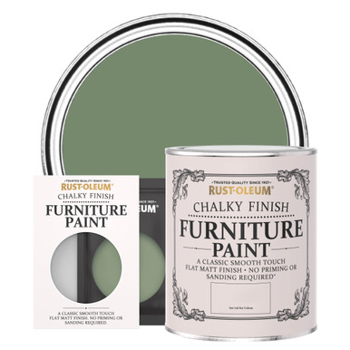 All Green Furniture Paint - Green Chalky Finish