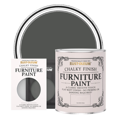 Graphite Furniture Paint - Chalky Finish Grey