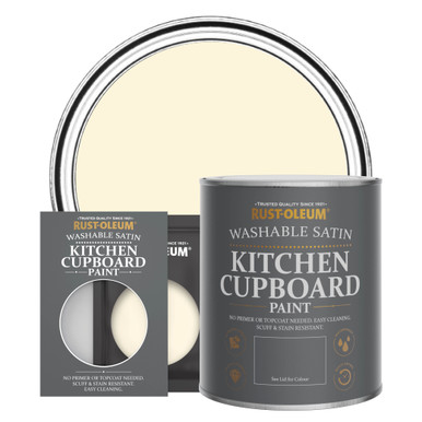 Clotted Cream Kitchen Cupboard Paint - Satin Cream Finish