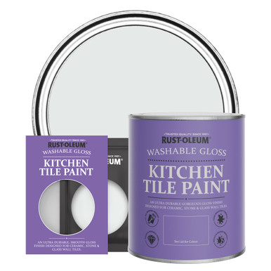 Monaco Mist Kitchen Tile Paint Gloss Grey Finish | Rust-Oleum