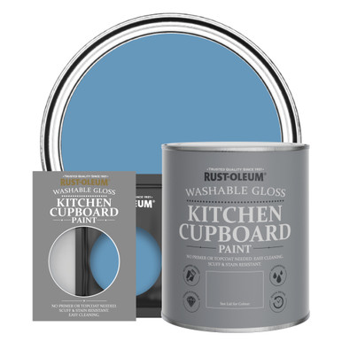 Cornflower Blue Kitchen Cupboard Paint Â– Gloss Blue Finish