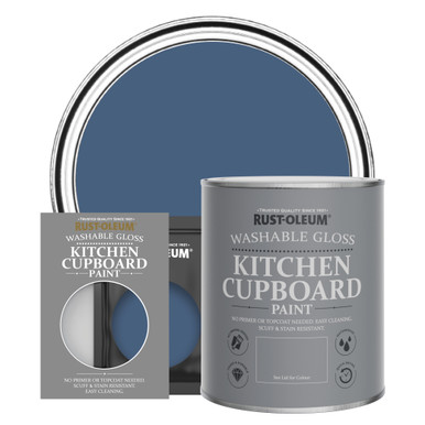 Ink Blue Kitchen Cupboard Paint Â– Gloss Blue Finish
