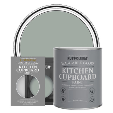 Pitch Grey Kitchen Cupboard Paint Â– Gloss Grey Finish