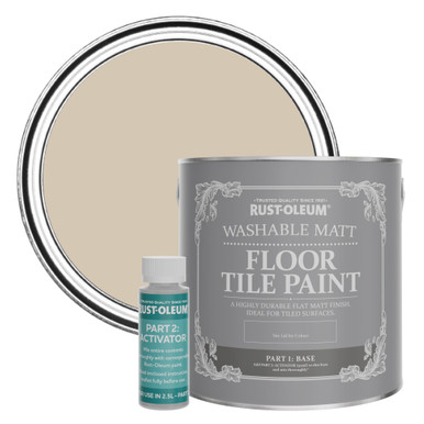 Butterscotch Floor Tile Paint Â– Matt Beige Washable Finish