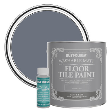 Marine Grey Floor Tile Paint Matt Grey Washable Finish