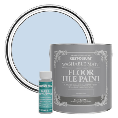 Blue Sky Floor Tile Paint Â– Matt Blue Washable Finish