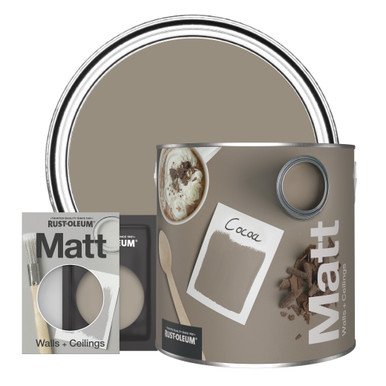 Rust-Oleum Washable Brown Matt Wall Paint - Cocoa - Rust-oleum UK