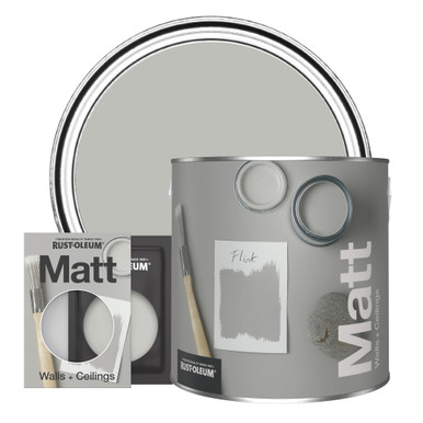 Rust-Oleum Washable Grey Matt Wall Paint - Flint - Rust-oleum UK