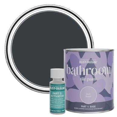 Anthracite Bathroom Tile Paint - Matt Grey Finish