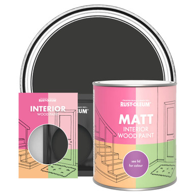 Rust-Oleum Black Matt Interior Wood Paint - Dark Magic - Rust-oleum UK