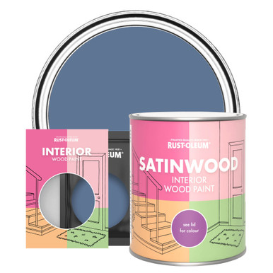 Rust-Oleum Blue Satinwood Interior Wood Paint - Blue River - Rust-oleum UK