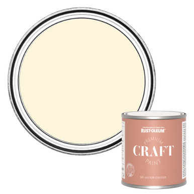 Premium Craft Paint - Clotted Cream 250ml - Rust-oleum UK