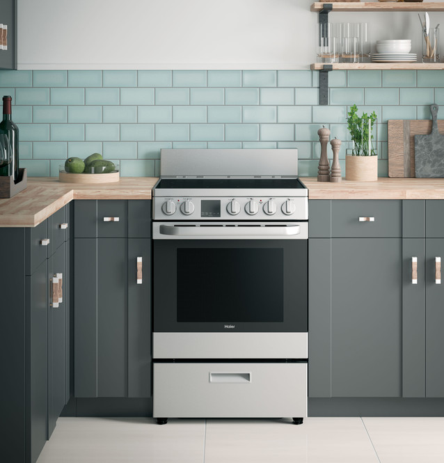 24 2.9 Cu. Ft. Electric Range QAS740RMSS Haier Appliances