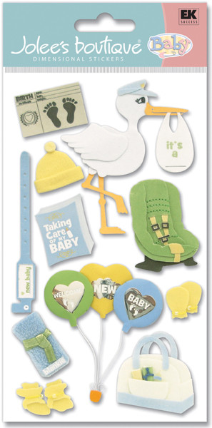 Jolee's Le Grande Dimensional Stickers - Bringing Baby Home