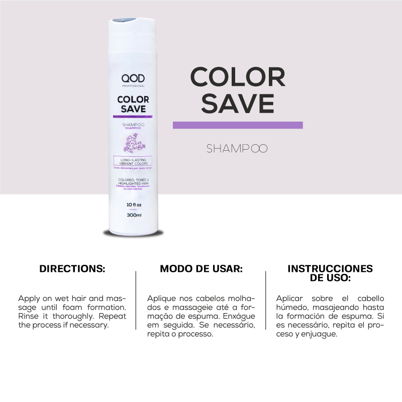 BR Cool Brands | QOD Color Save Hair Shampoo 300ML/10 fl oz