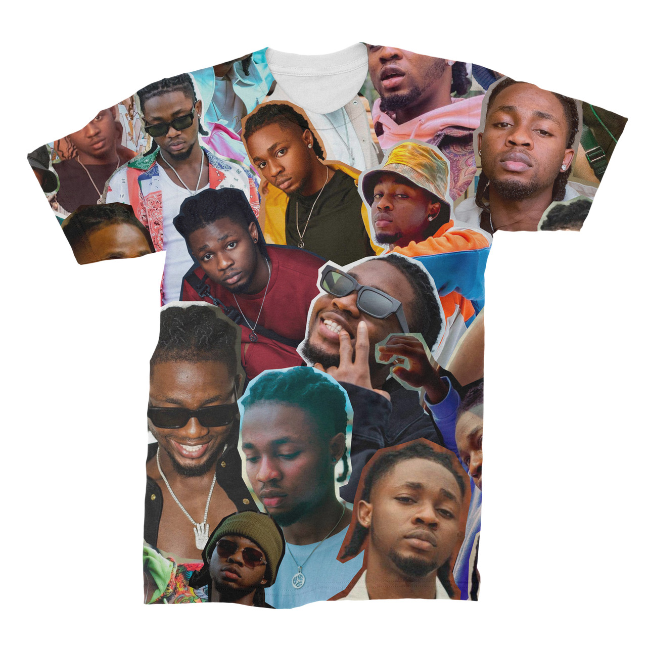 Omah Lay Photo Collage T-Shirt - Subliworks