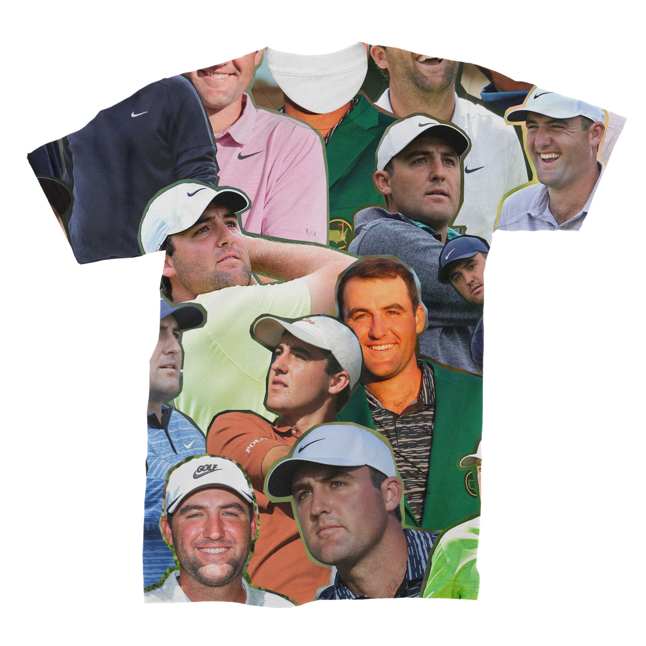 Scottie Scheffler Photo Collage T-Shirt - Subliworks
