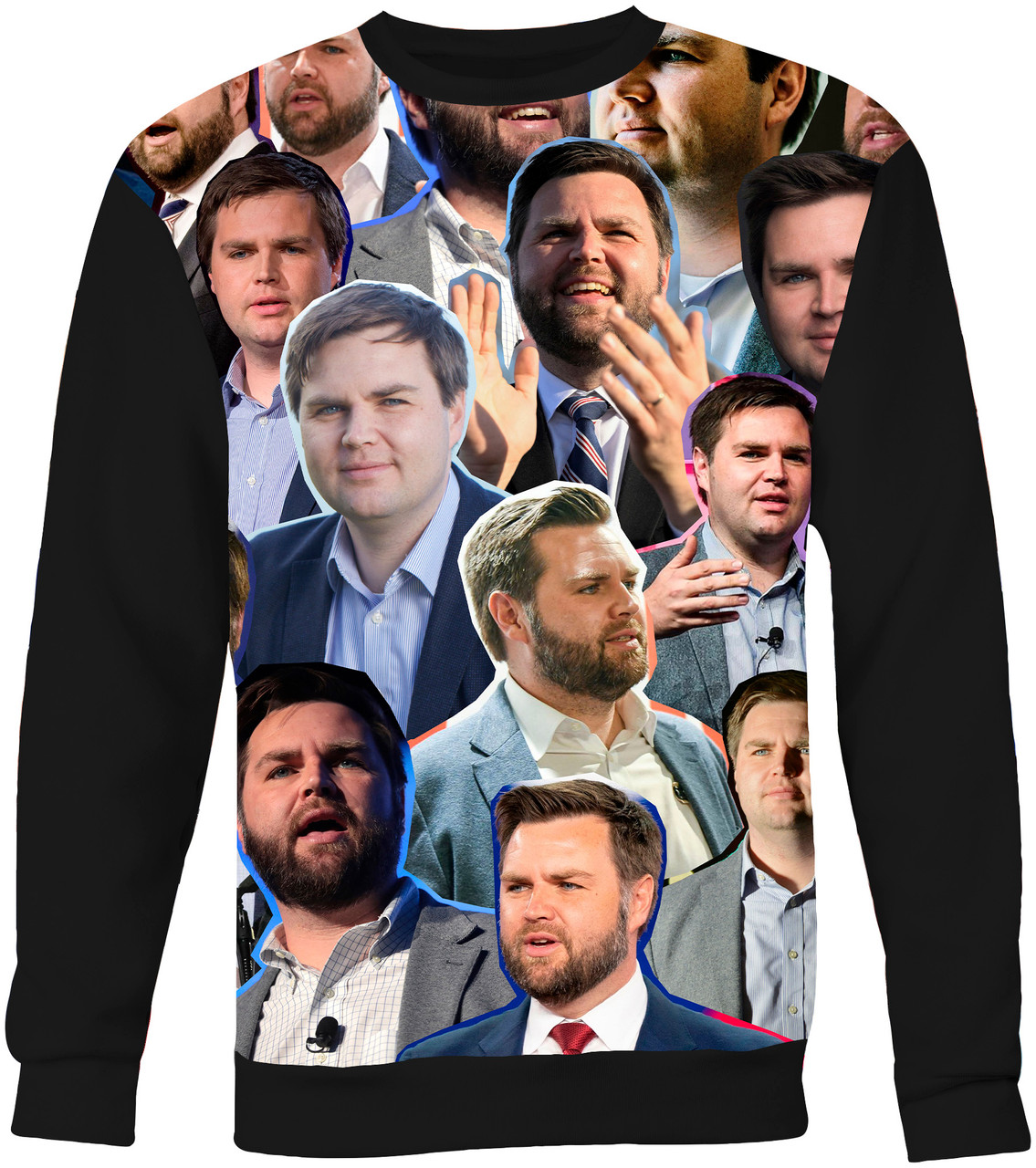 J. D. Vance Photo Collage Sweater Sweatshirt - Subliworks
