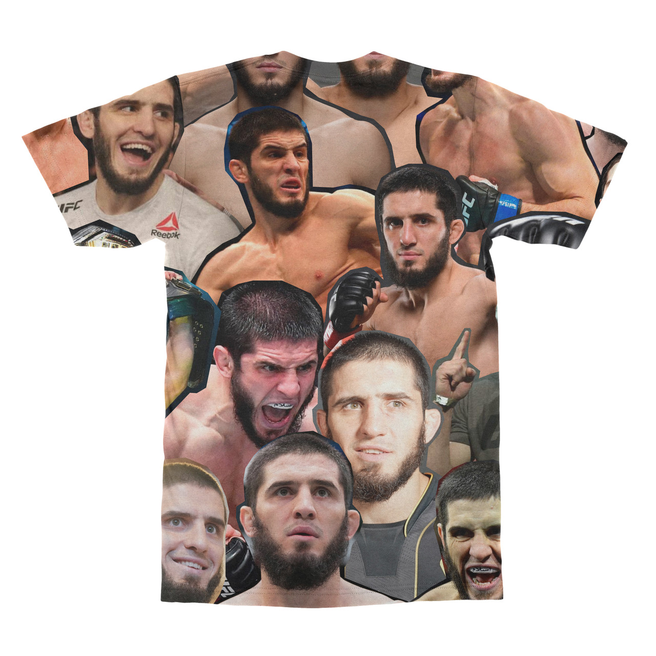 Islam Makhachev Photo Collage T-Shirt - Subliworks