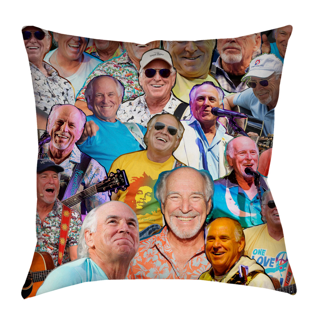 Jimmy Buffet Photo Collage Pillowcase - Subliworks